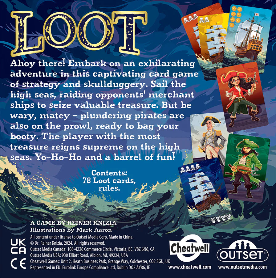 Loot card game by Reiner Knizia from Outset Media 625012140010 – Red ...