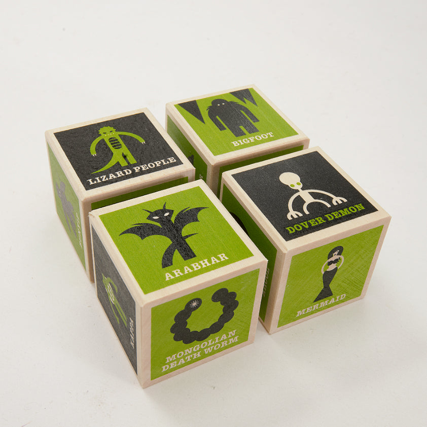 Cryptozoology Blocks Cryptid Ahool Arabhar Bunyip Mothman Skunkape Yeti ...