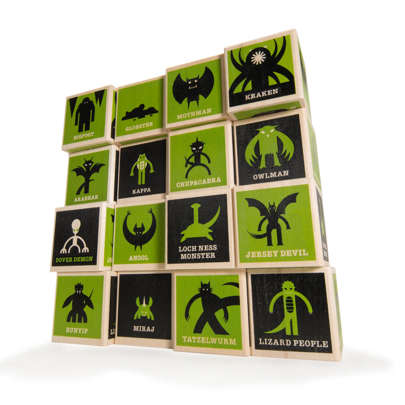 Cryptozoology Blocks Cryptid Ahool Arabhar Bunyip Mothman Skunkape Yeti ...